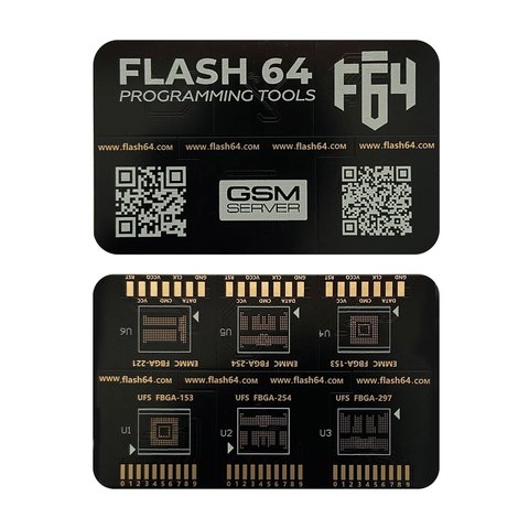 Flash 64 BGA ISP Board for eMMC / UFS Memory Chips - All Spares